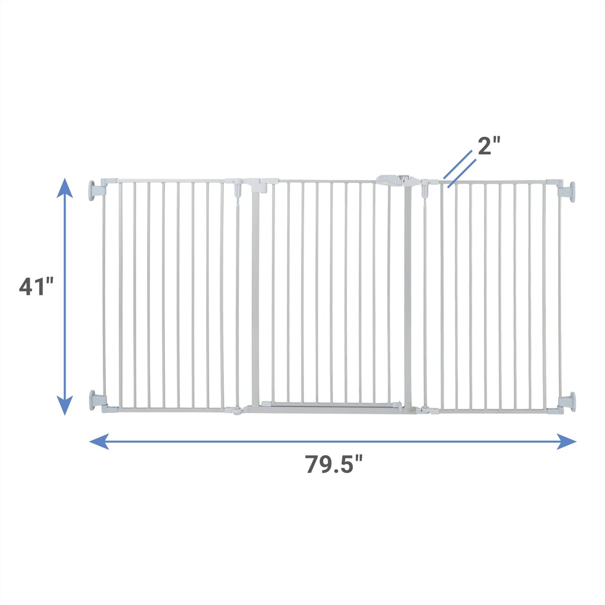 FRISCO Steel 3-Panel Configurable Gate, 41-in Height, Gray - Chewy.com