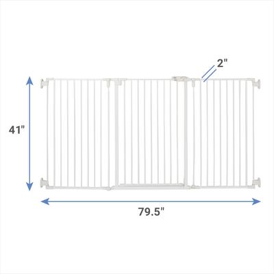 FRISCO Steel 3-Panel Configurable Gate, 41-in Height, White - Chewy.com