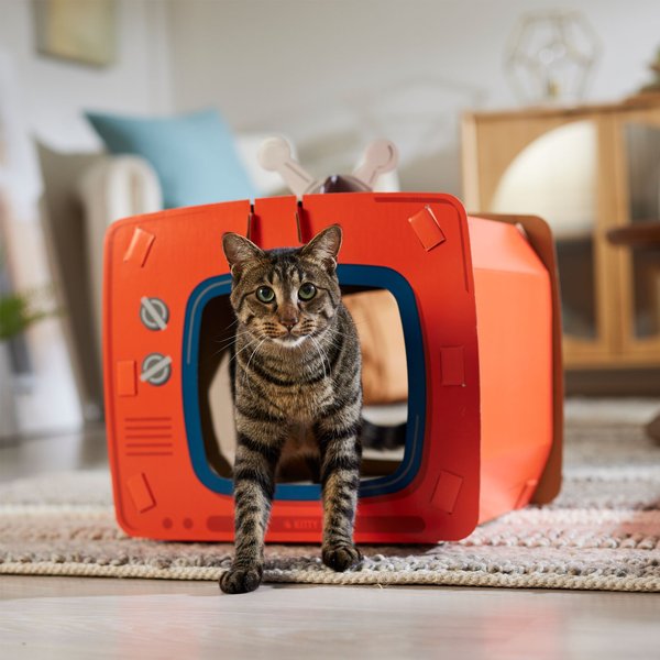 FRISCO TV Set Cardboard Cat House - Chewy.com