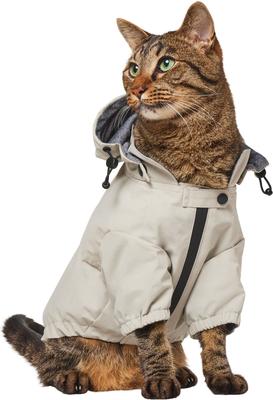 FRISCO Ultra Lightweight Dog & Cat Windbreaker with Removable Hood ...