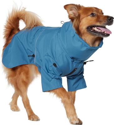 Discontinued - FRISCO Water Resistant Dog Raincoat, Blue, Large - Chewy.com