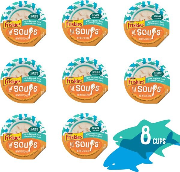 FRISKIES Lil' Soups with Skipjack Tuna in a Velvety Tuna Broth Senior ...