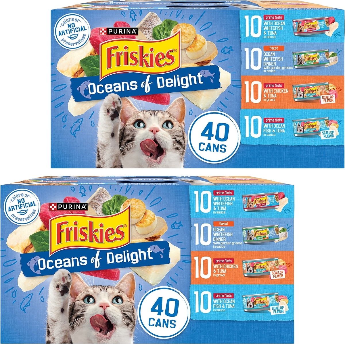 FRISKIES Oceans of Delight Variety Pack Canned Cat Food, 5.5-oz can ...