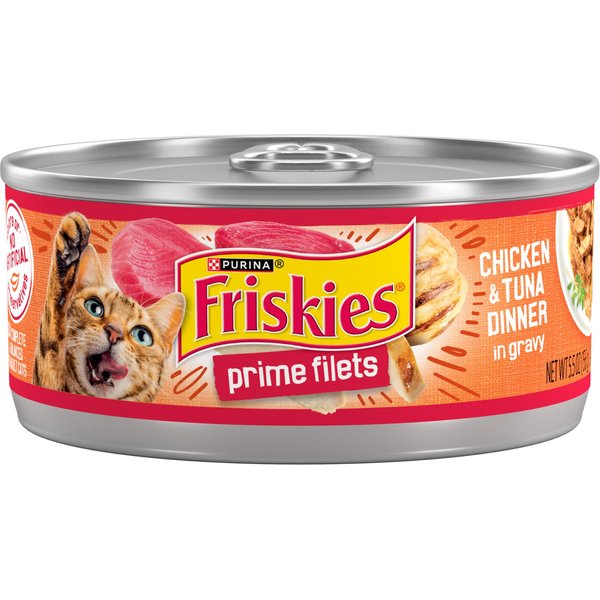 FRISKIES Prime Filets with Chicken in Gravy Canned Cat Food, 5.5-oz ...