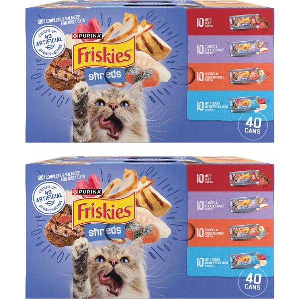 FRISKIES Shreds in Gravy Variety Pack Canned Cat Food, 5.5-oz can ...