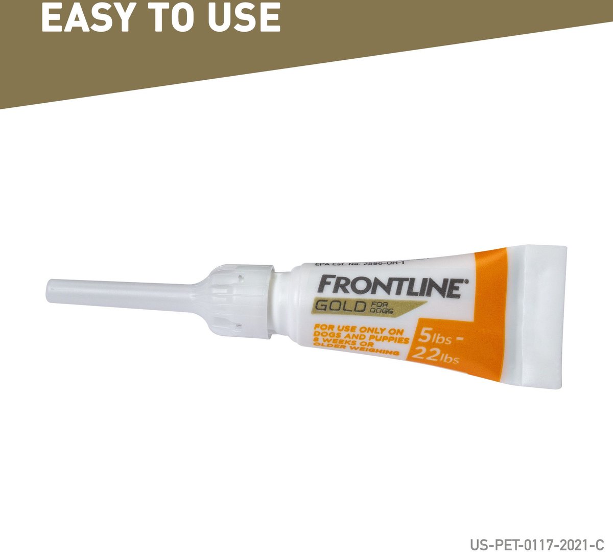 FRONTLINE GOLD for Dogs Flea & Tick Treatment (Small Dog, 5-22 lbs), 12 ...