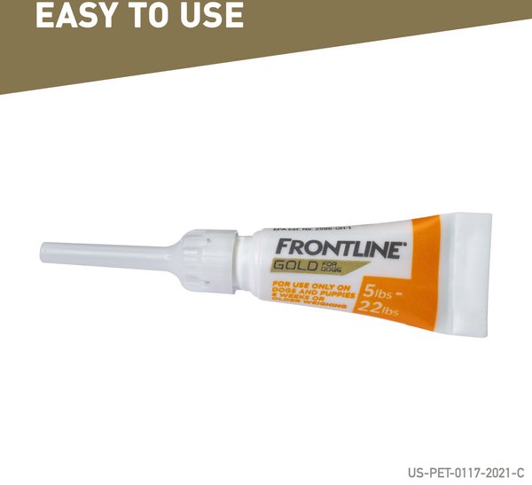FRONTLINE GOLD for Dogs Flea & Tick Treatment (Small Dog, 5-22 lbs) 6 ...