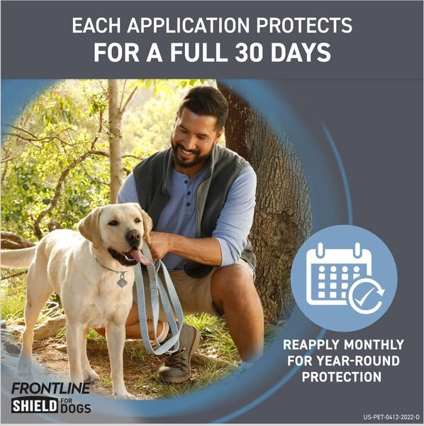 FRONTLINE SHIELD Flea & Tick Treatment for Extra Large Dogs, 81 - 120 ...