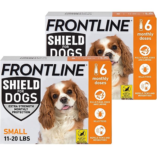 FRONTLINE PLUS Flea & Tick Spot Treatment for Small Dogs, 5-22 lbs, 12 ...