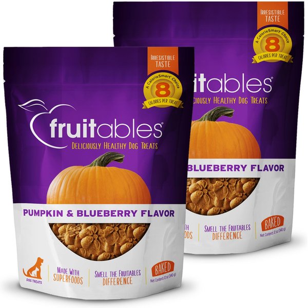 FRUITABLES Pumpkin & Apple Flavor Dog Treats, 12-oz bag, bundle of 2 ...
