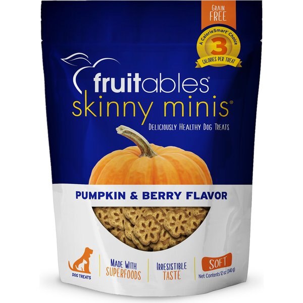 FRUITABLES Skinny Minis Pumpkin & Berry Flavor Dog Treats, 12-oz bag ...