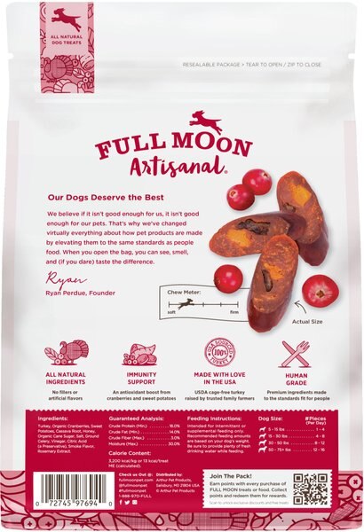 FULL MOON Artisanal Turkey Cranberry Sausage Human Grade Adult Soft ...