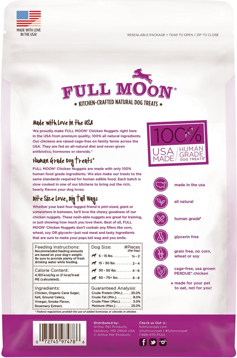 FULL MOON Chicken Nuggets Grain-Free Dog Treats, 12-oz bag - Chewy.com