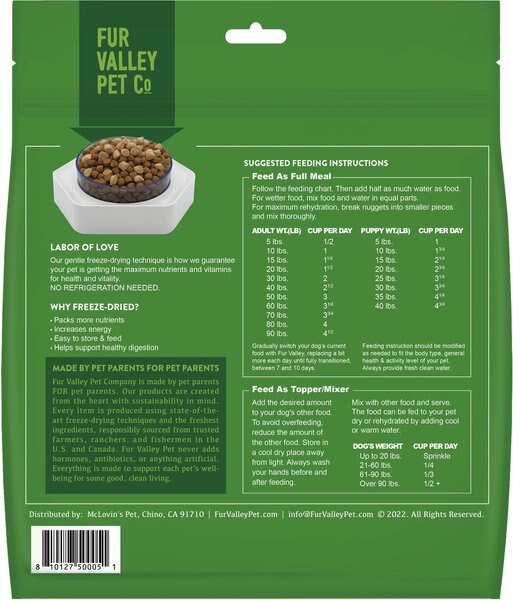 Discontinued - FUR VALLEY Absolute Beef Recipe Freeze-Dried Dog Food ...