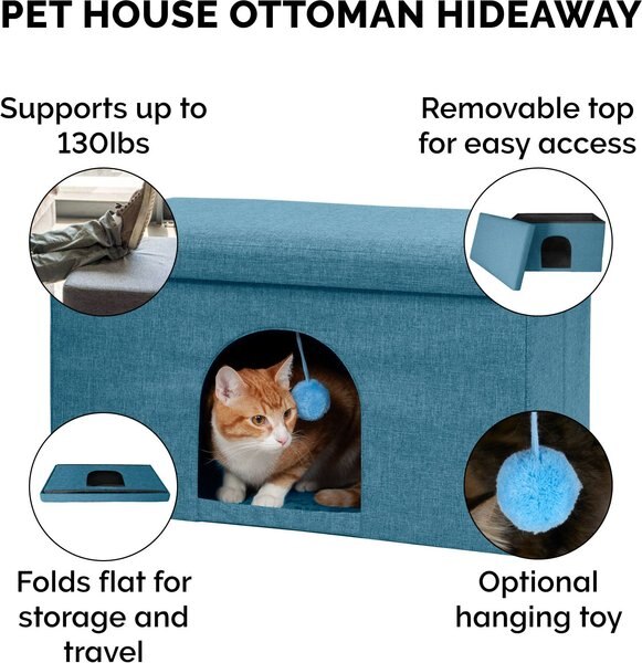Temporarily Unavailable - FURHAVEN House Footstool & Ottoman Dog & Cat ...