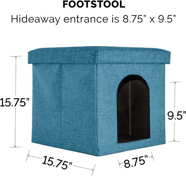 Out of Stock - FURHAVEN House Footstool & Ottoman Dog & Cat Bed, Ocean ...