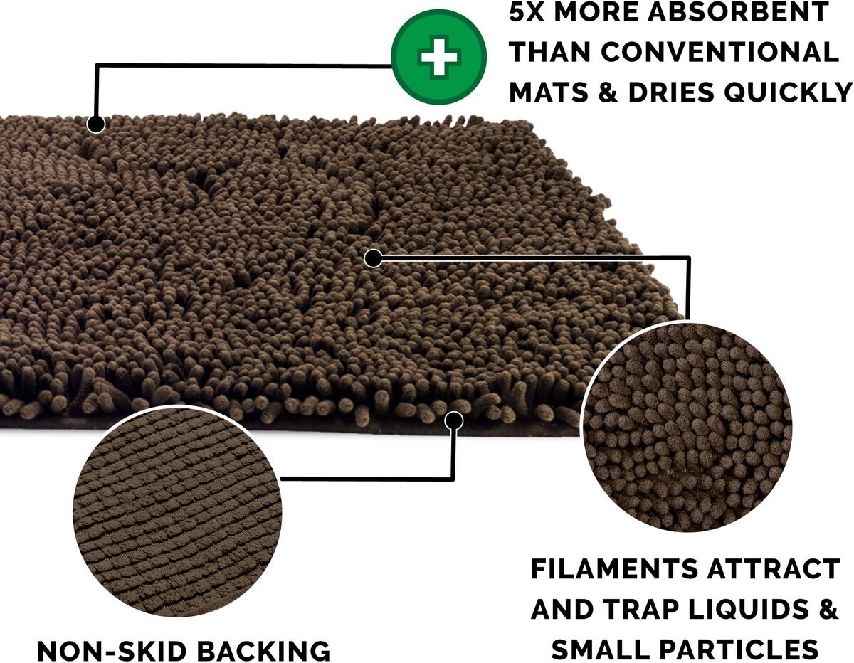 FURHAVEN Muddy Paws Towel & Shammy Dog Mat, Mud, Runner - Chewy.com