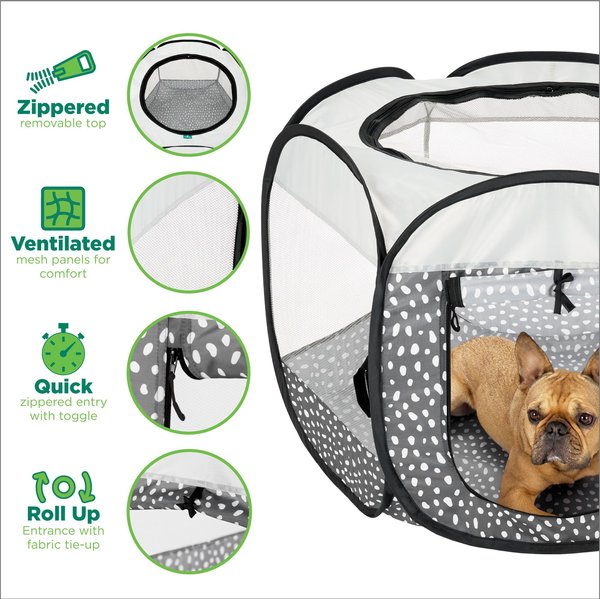 Temporarily Unavailable - FURHAVEN Soft-Sided Dog & Cat Playpen, Gray ...