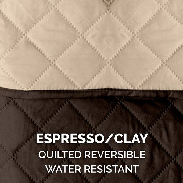 FURHAVEN Water-Resistant Reversible Furniture Protector, Espresso/Clay ...