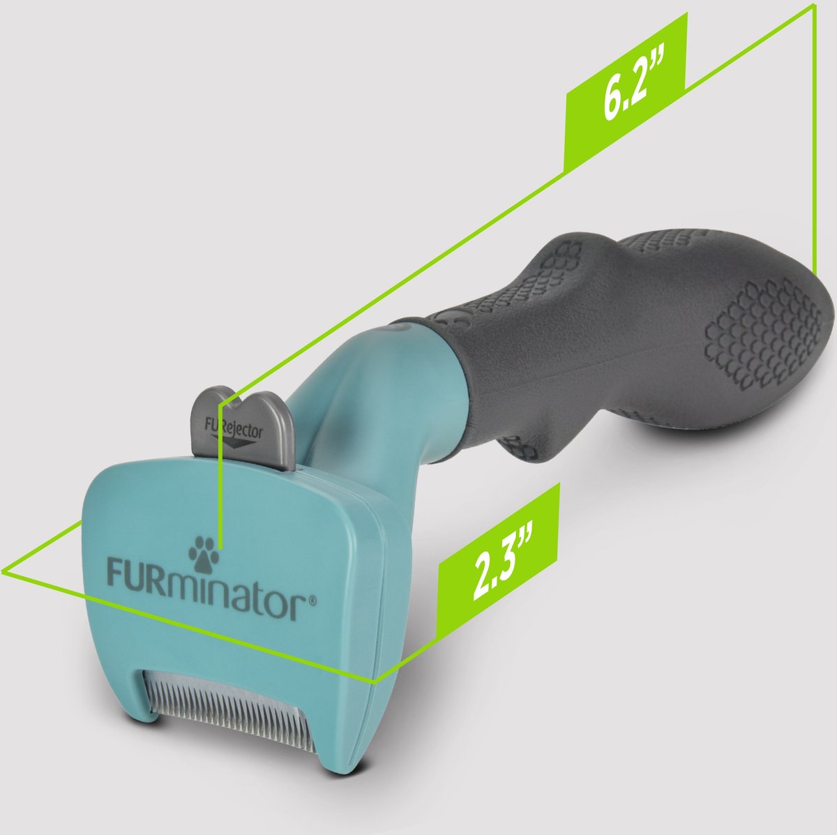 FURMINATOR Short Hair Cat Deshedding Tool, Turquoise, Small - Chewy.com