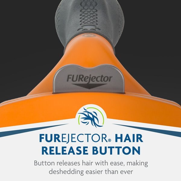 FURMINATOR Short Hair Dog Deshedding Tool, Orange, Medium - Chewy.com