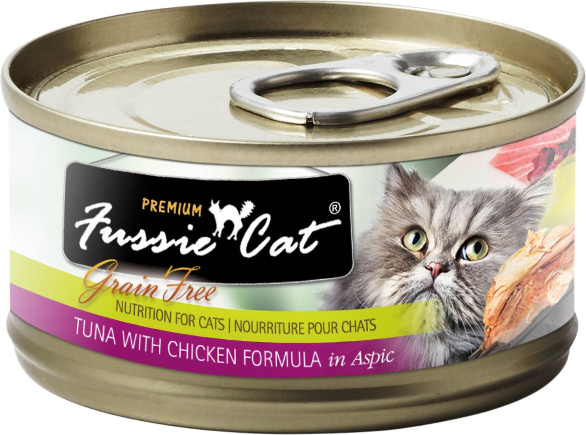 FUSSIE CAT Premium Tuna & Chicken Formula in Aspic Grain-Free Wet Cat ...