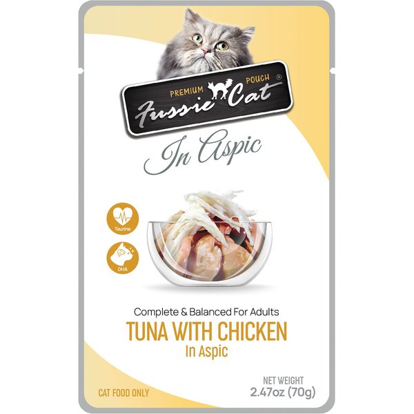 FUSSIE CAT Premium Tuna with Ocean Fish in Aspic Wet Cat Food, 2.47-oz ...