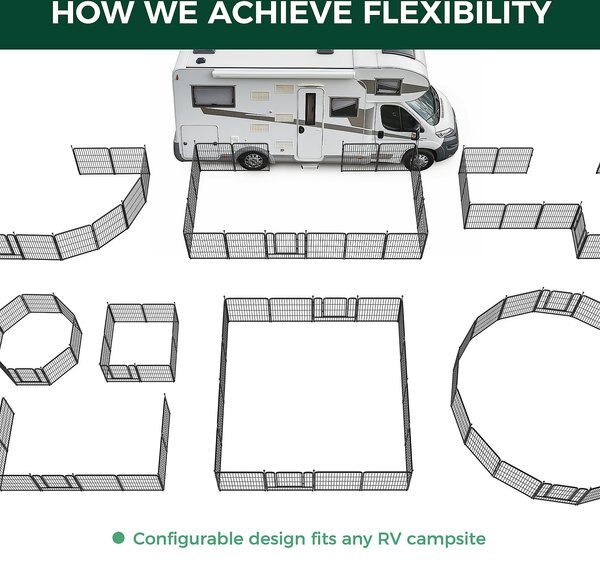 FXW Instant Outdoor Dog Playpen, Black, 24-in, 16-panel - Chewy.com