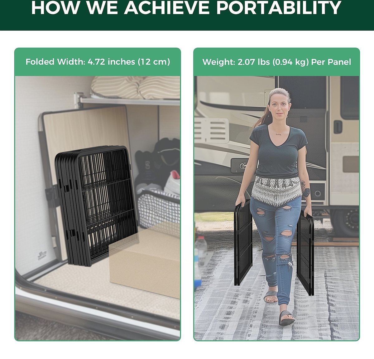 FXW Instant Outdoor Dog Playpen, Black, 24-in, 16-panel - Chewy.com