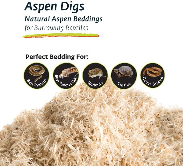 GALAPAGOS Aspen Digs Natural Aspen Reptile Terrarium Bedding, 8-qt bag ...