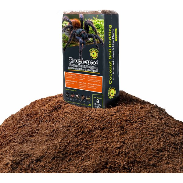 GALAPAGOS Tropicoco Coconut Soil Invertebrate Bedding, 8-qt brick ...
