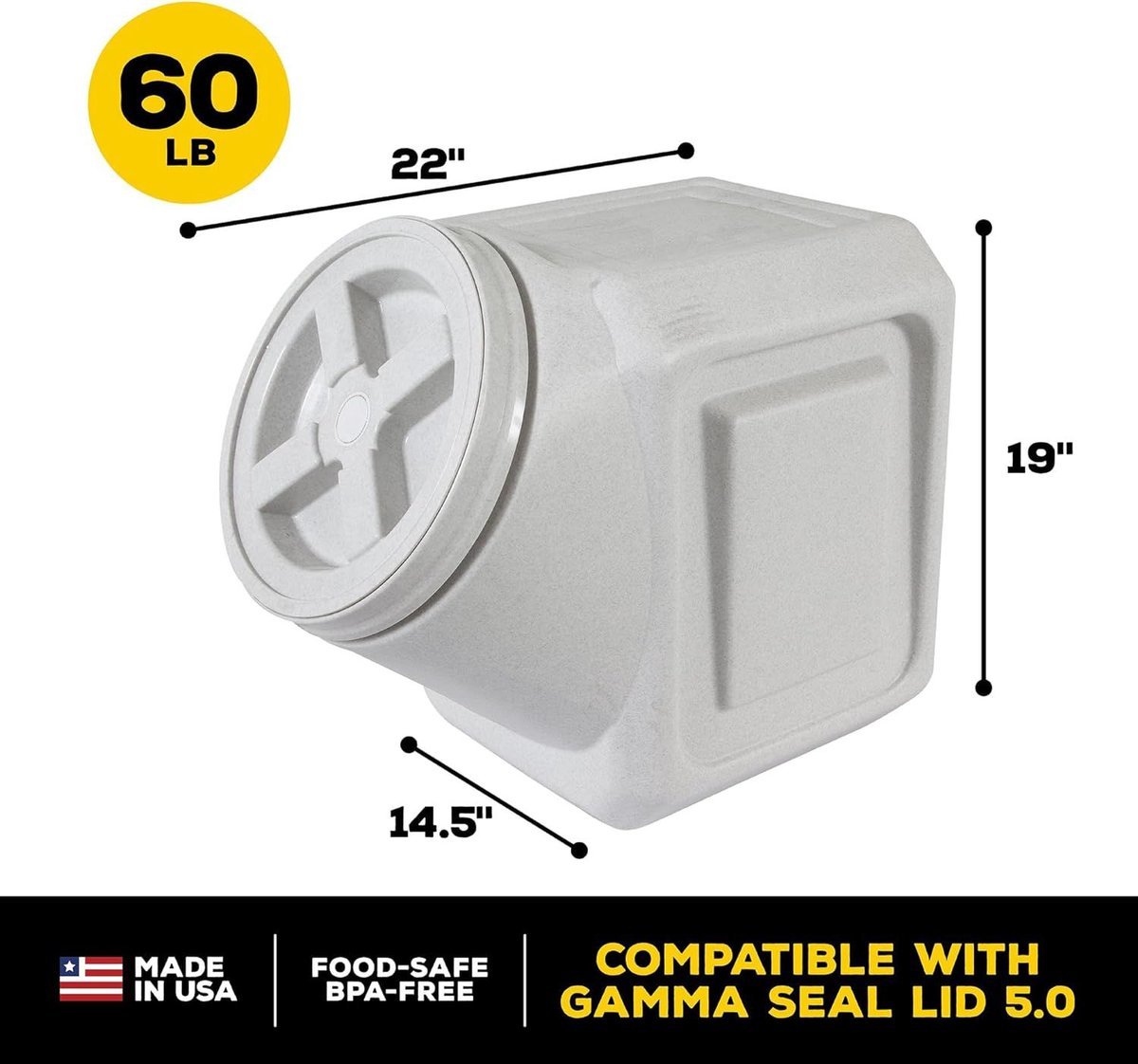 GAMMA2 Vittles Vault Stackable Pet Food Storage, 60-lb - Chewy.com