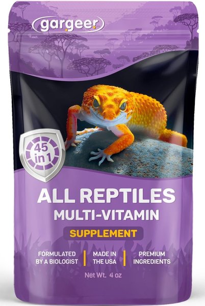 GARGEER Reptile & Amphibian Multi-Vitamin Premium Powder Supplement, 4 ...