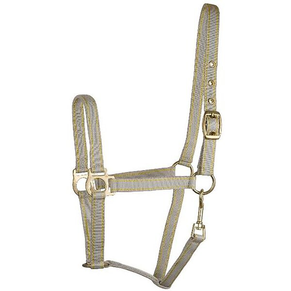 TOUGH-1 Nylon Padded Halter with Satin Horse Hardware, Purple, Yearling ...