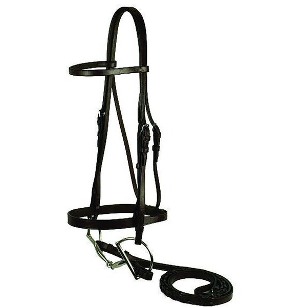 Out of Stock - PARIS TACK Classic Flat English Hunter Bridle with Laced ...
