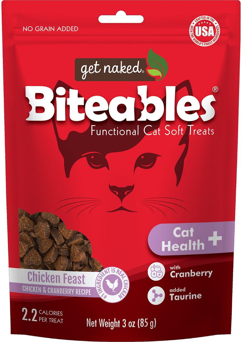 GET NAKED Biteables Cat Health Plus Soft Cat Treats, 3-oz bag - Chewy.com