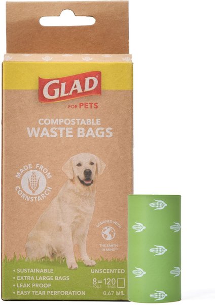 Discontinued - GLAD FOR PETS Compostable Dog Waste Poop Bags, 120 count ...