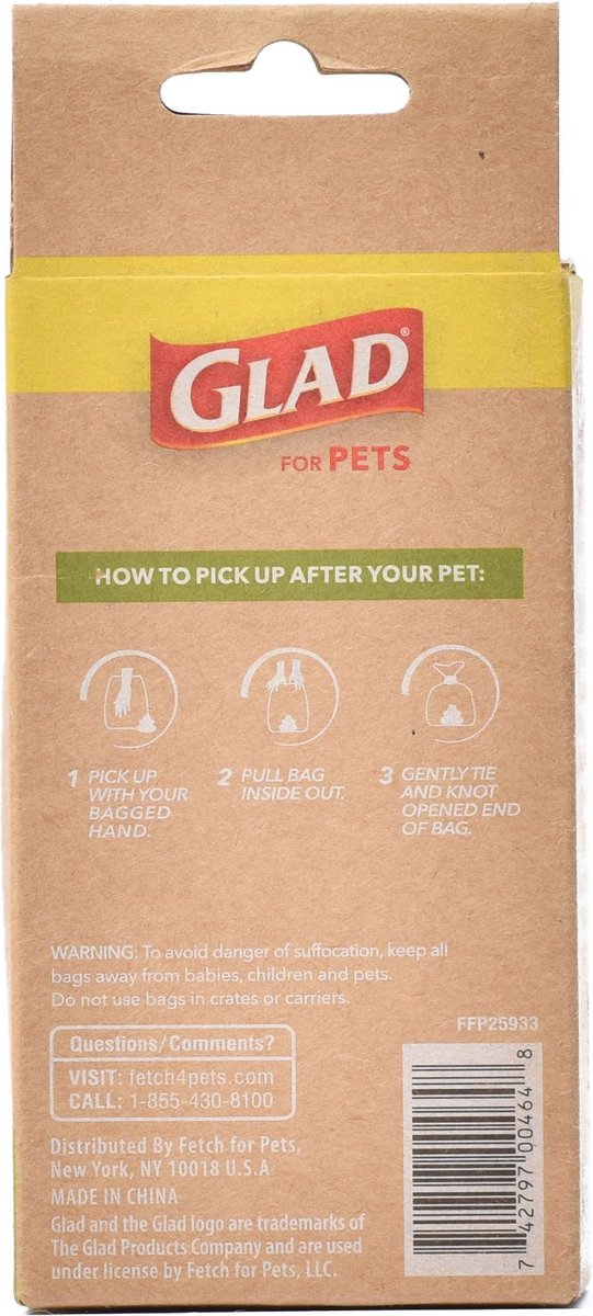 Discontinued - GLAD FOR PETS Compostable Dog Waste Poop Bags, 120 count ...