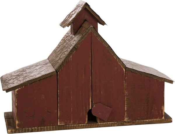 Out of Stock - GLITZHOME Extra-Large Rustic Wood Barn Bird House, 20.67 ...
