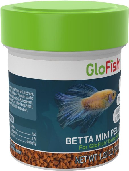 GLOFISH Betta Mini Pellets Fish Food, 1.02-oz can - Chewy.com