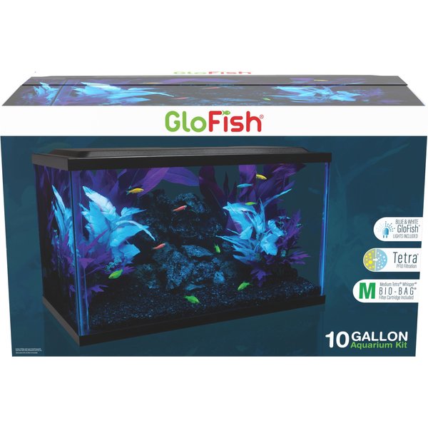 GLOFISH LED Lighting & Filter Aquarium Kit, 10-gal - Chewy.com