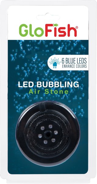 GLOFISH LED Round Bubbling Air Stone, Black - Chewy.com