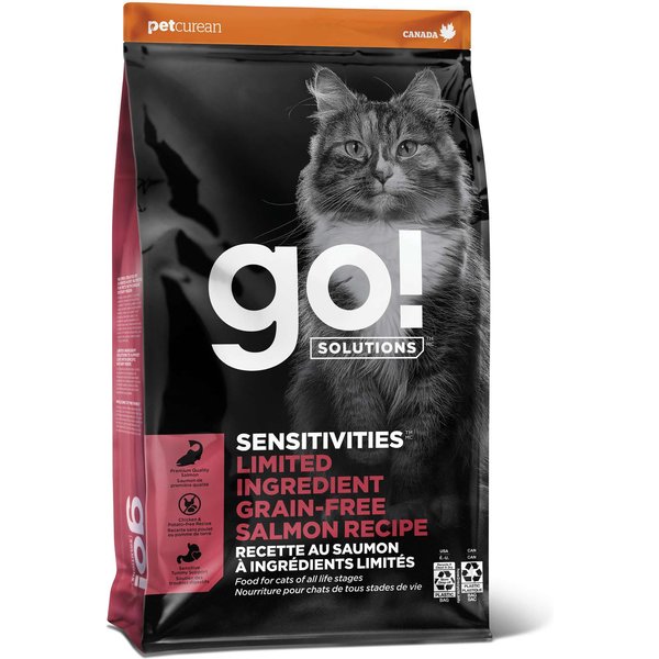 GO! SOLUTIONS Carnivore Grain-Free Salmon + Cod Recipe Dry Cat Food, 8 ...