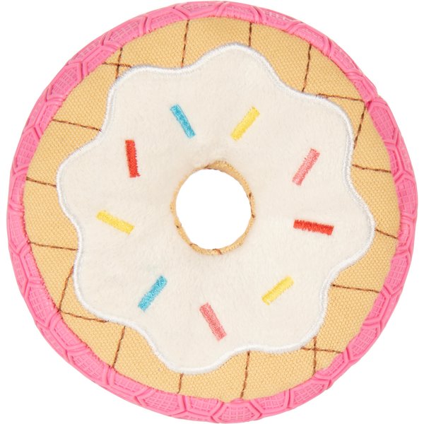 GODOG Tough N Texture Donut Dog Toy, Pink - Chewy.com