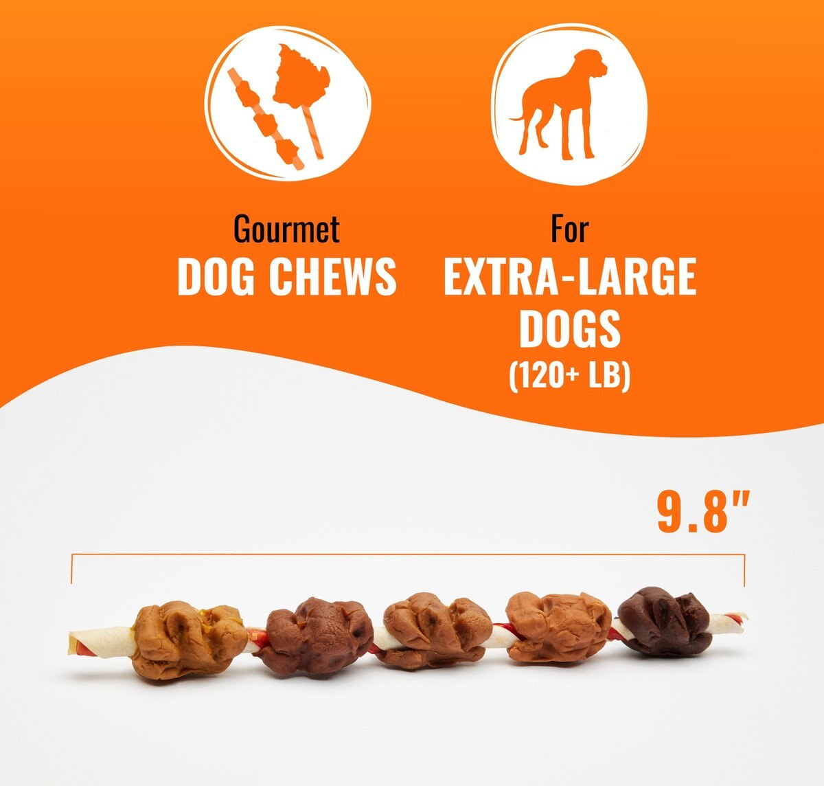 GOOD 'N' FUN Long-Lasting Triple Flavor Colossal Kabob Chicken, Duck ...