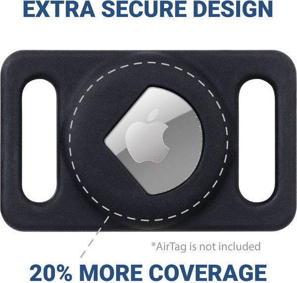 GOTAGS Engraved AirTag Dog & Cat Collar Holder, Red, Large - Chewy.com