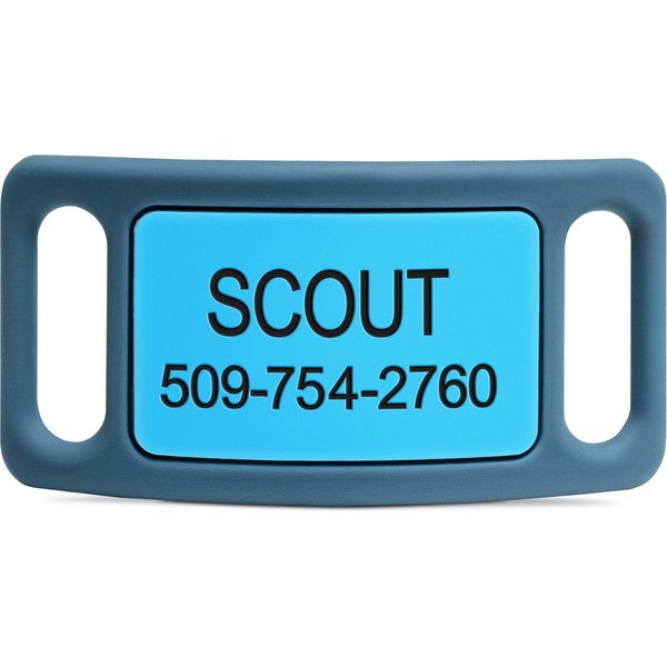 GOTAGS Silent Silicone Personalized Dog ID Tag, Forest Gold - Chewy.com