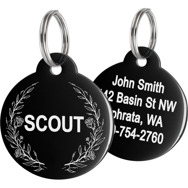 GOTAGS Personalized Stainless Steel with Enamel Paw Design Bone Shaped ...