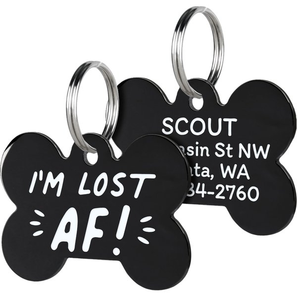 GOTAGS Silent Silicone Personalized Dog ID Tag, Forest Gold - Chewy.com