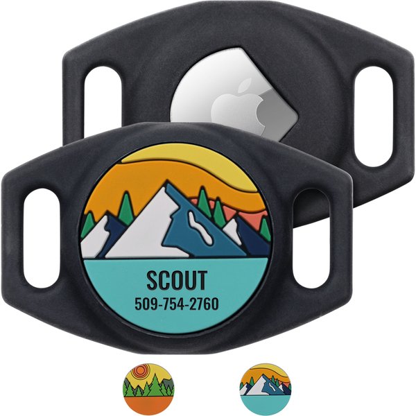 GOTAGS Personalized AirTag Holder for Collar Dog & Cat ID Tag, Green ...